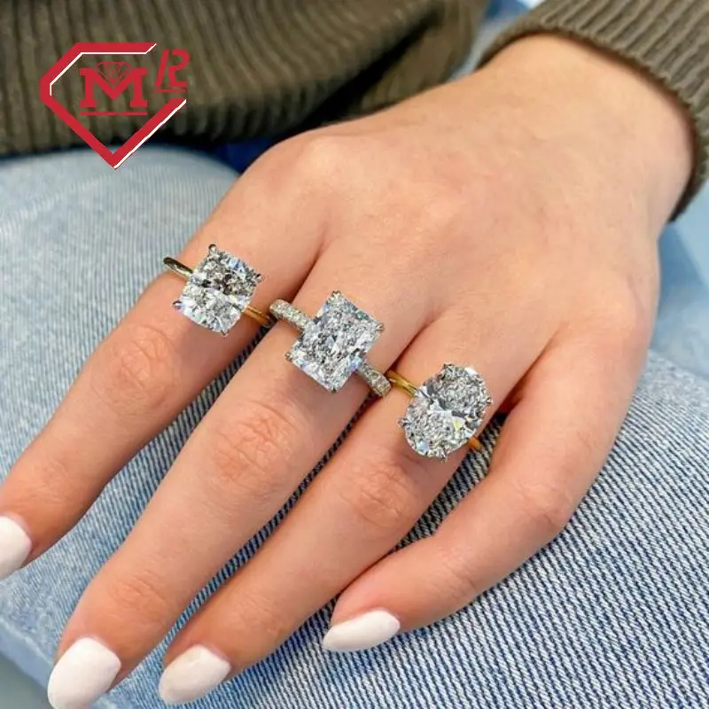 Custom Engagement 14K Solid Gold Lab Diamond Ring IGI Certified