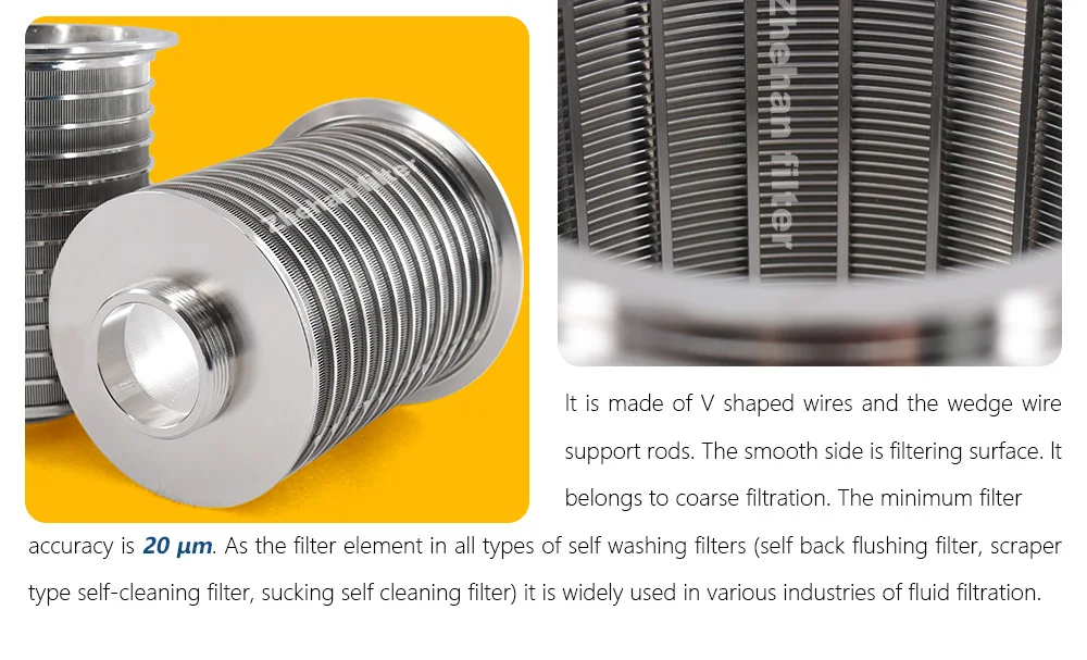 Factory Customized Stainless Steel Sus 304 316 Cylinder Wedge Wire ...