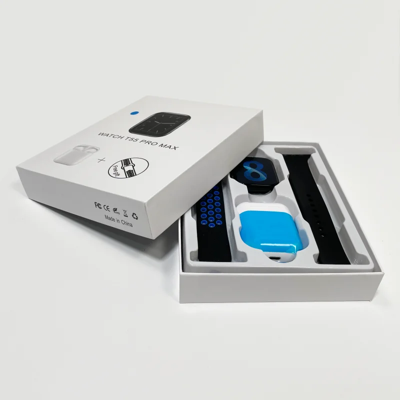 T55 Pro Max Smart Watch With Earphone 2 In 1 Set Sports Waterproof ...