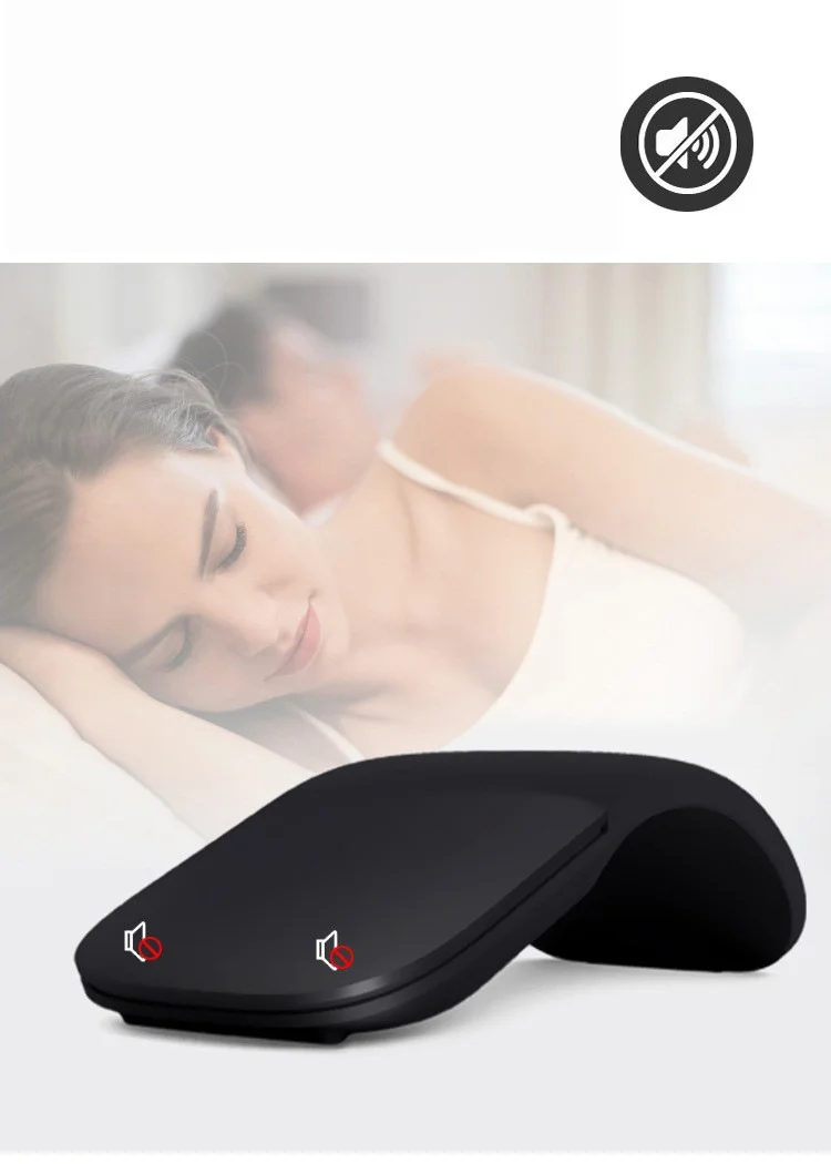 Bt 4.0 Folding Wireless Mouse Arc Touch Roller Computer Silent Mouse ...