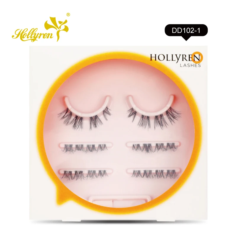 Hollyren False Demi Wispies False Individual Cluster Eyelashes Precut ...