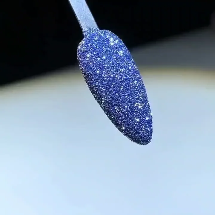 Fine Flash Diamond Prismatic Powder Glitter 14 Colors Nail Reflective ...