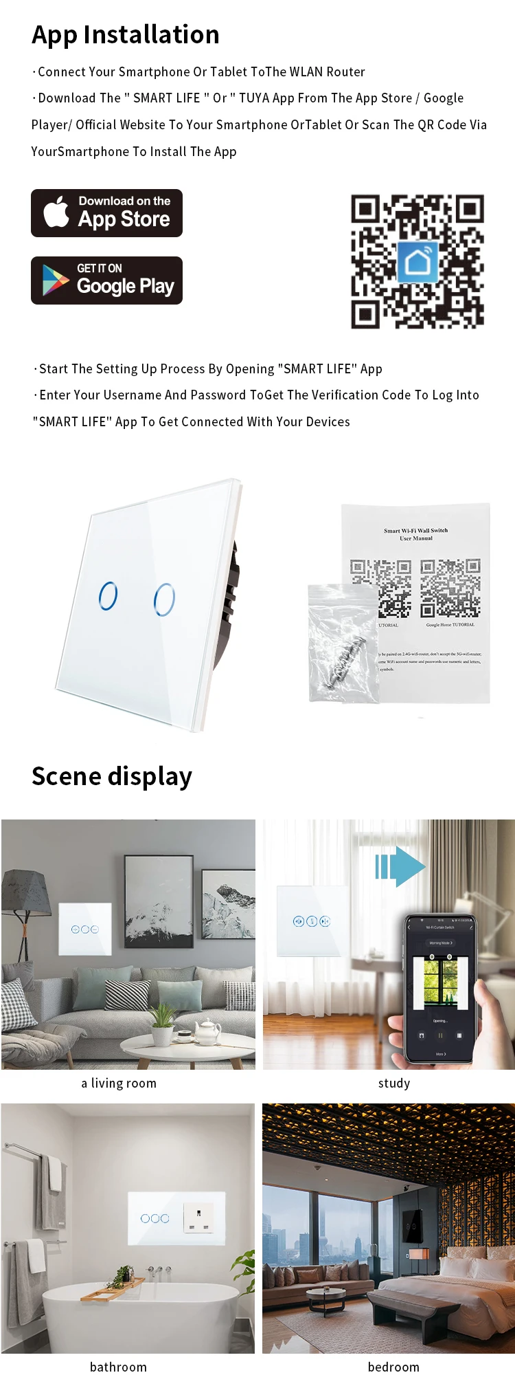 Smart Life Smart Switch Socket Tuya Wifi Zigbee Power Light Switch 3 ...