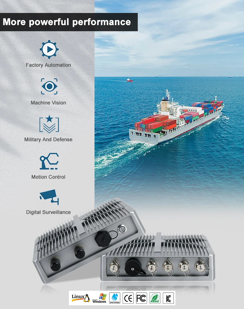 Rugged Industrial Tpm2.0 Full System Ip67 Waterproof Box Pc 12th Gen ...