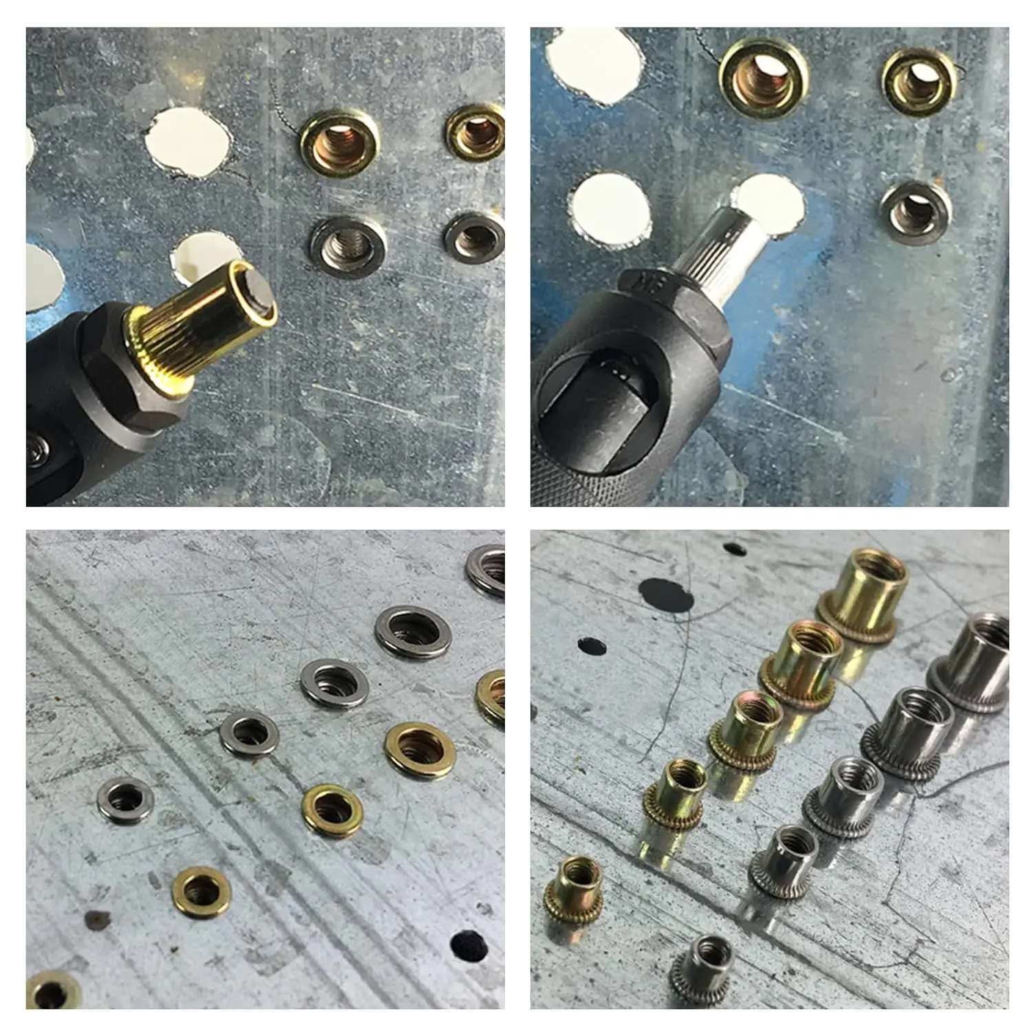 M5 Metal Sealed Rivet Nut Silver 304 Stainless Steel Closed End Thread ...