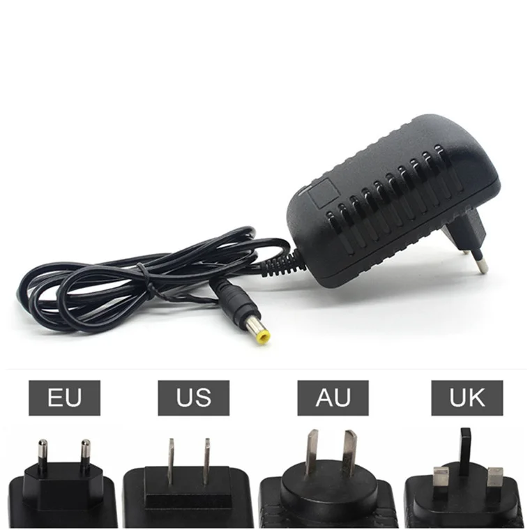 Eu/us/uk/au插头适配器ac 100-240v至dc 12v 2a 2000ma电源5.5毫米x 2.1-2.5毫米用于cctv ...