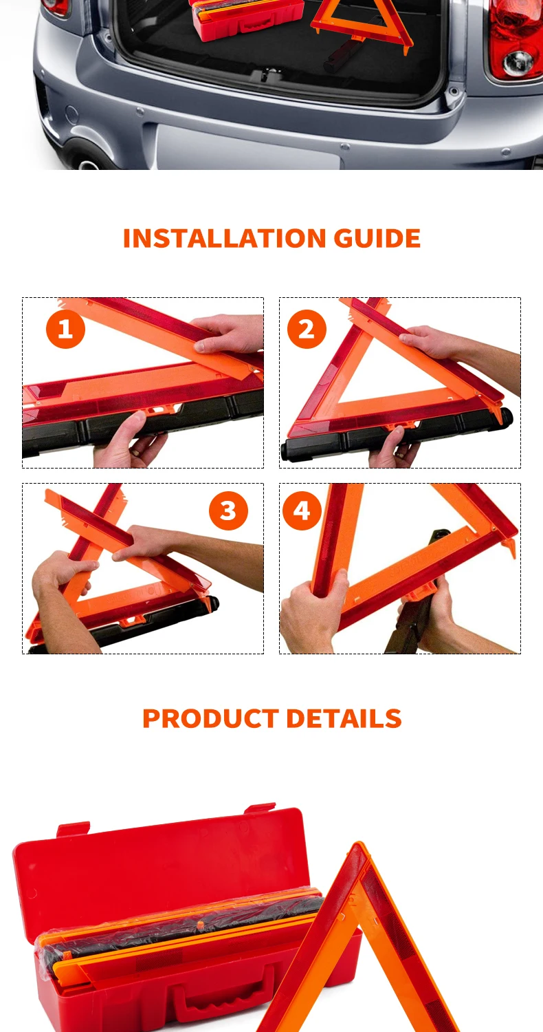 Dot Approved Red High Visibility Reflective Emergency Safety Warning ...