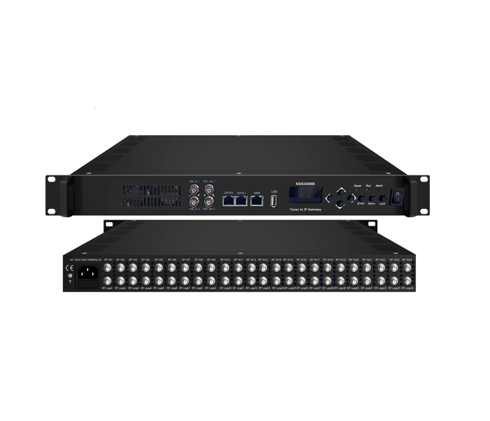 Digital Head-End 24 FTA DVB-S/S2/S2X Tuner to IP Gateway Modulator