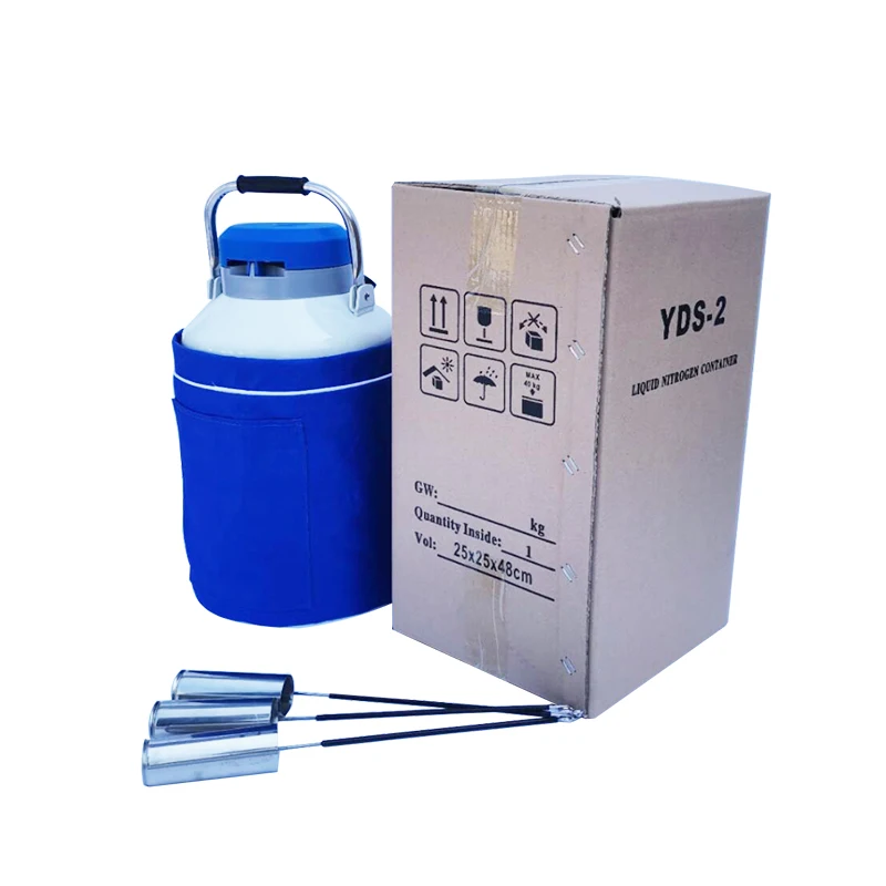 2 Liter Liquid Nitrogen Jar Bottle Cryogenic Container Liquid Nitrogen ...