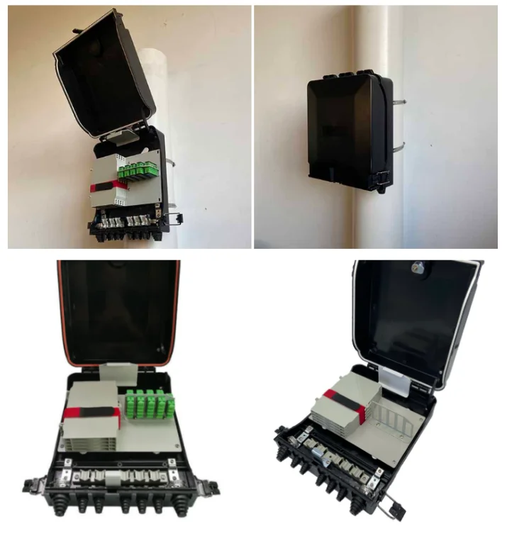 Wall/ Pole Mount 24cores 48cores FTTH Fiber Splitter Outdoor terminal ...