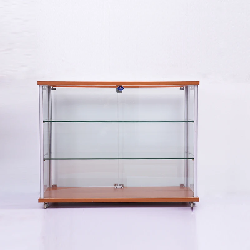 Lockable Vitrine Aluminum Center Showcase Glass Jewelry Display Cabinet ...