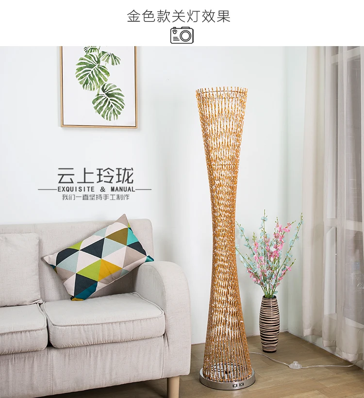 Modern LED Standing Lamp - Aluminum Tower for Living Room