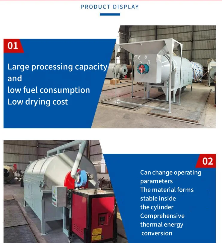 Small Rotary Drum Dryer Food Dryer Drying Machine Poultry Horse Manure ...