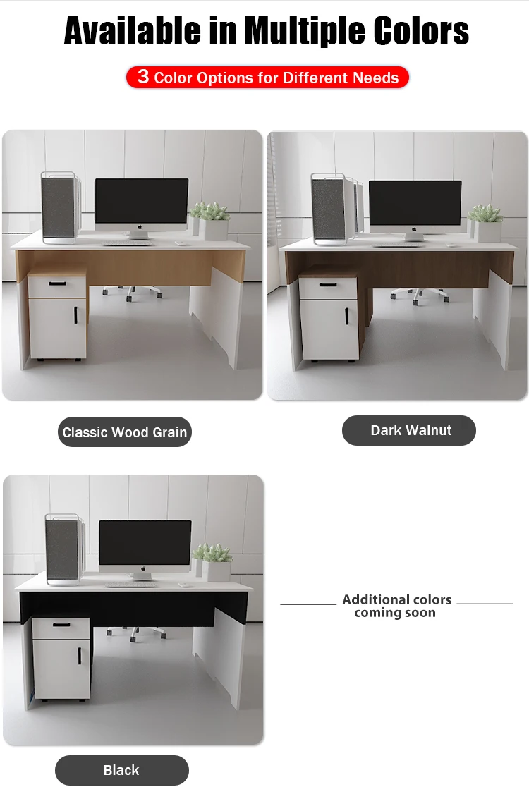 Modern Ergonomic Computer Work Desk Spacious Surface Durable Design for ...