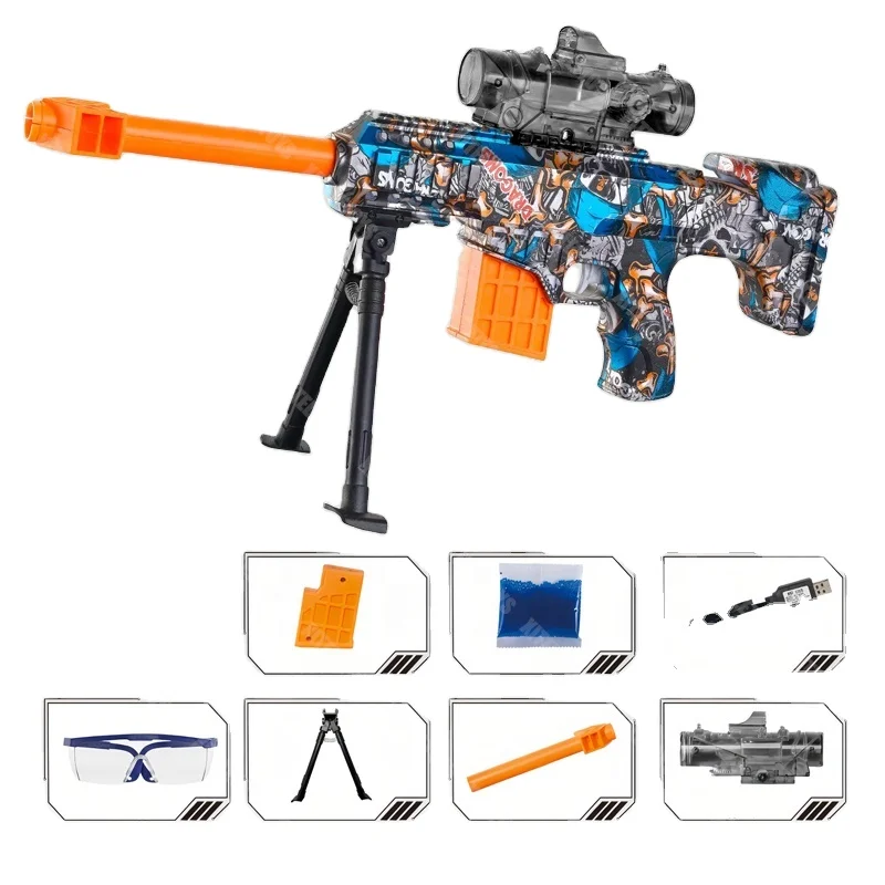Mrad Assault Rifle Electric Splatter Gel Ball Blaster With Water Beads ...