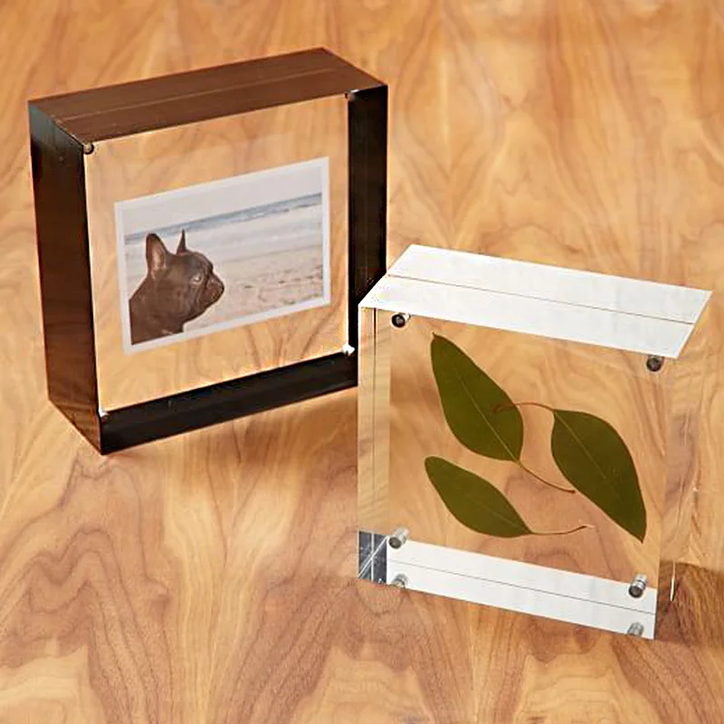 Free Standing Acrylic Photo Frames - Custom Magnet Blocks
