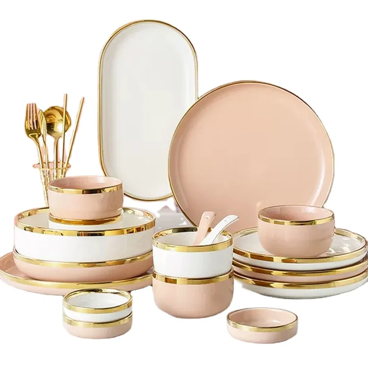 Nordic Ins Creative Luxury Household Porcelain Dinnerware Set Modern ...