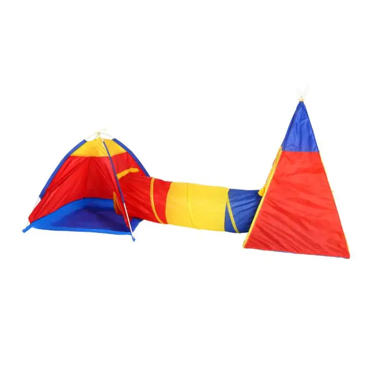 3 In 1 Pop Up Play Tent With Tunnel Collapsible Children Play Tent Toy ...