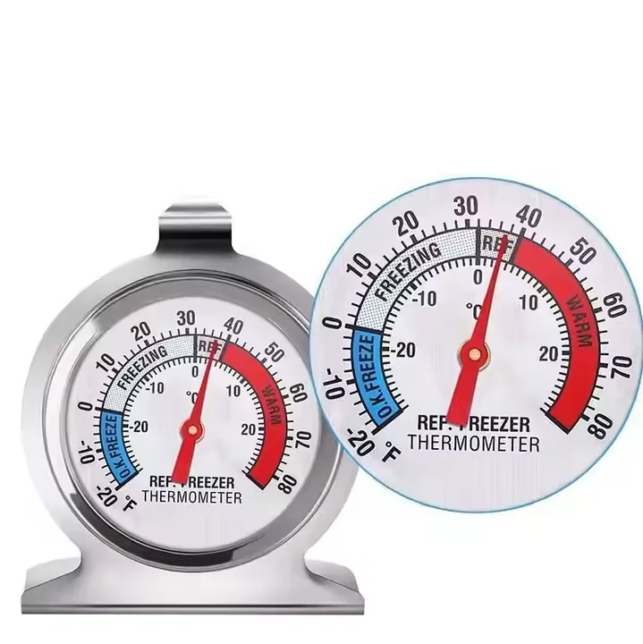 Large Dial Refrigerator Freezer Thermometer with Red Indicator Instant ...