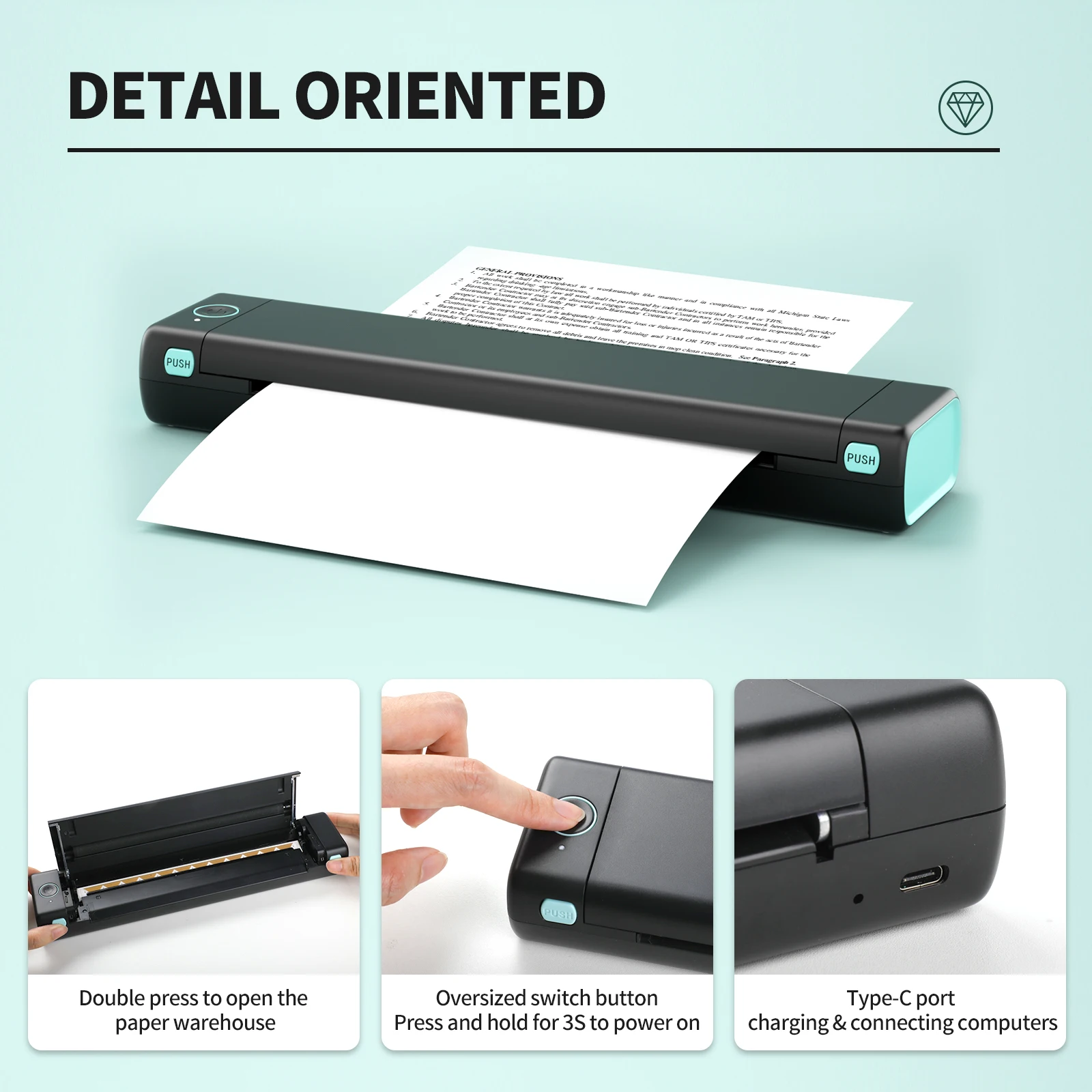 Phomemo M08F Portable Printer - A4 Thermal Printing