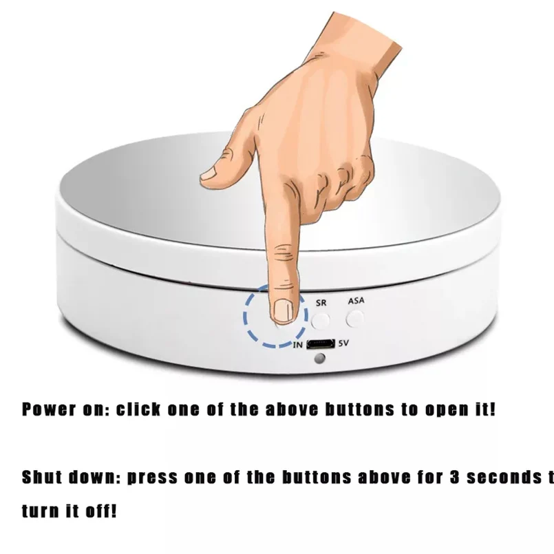 Rotating Display Stand Turntable Diameter 15/20/25 cm 360 Degree ...
