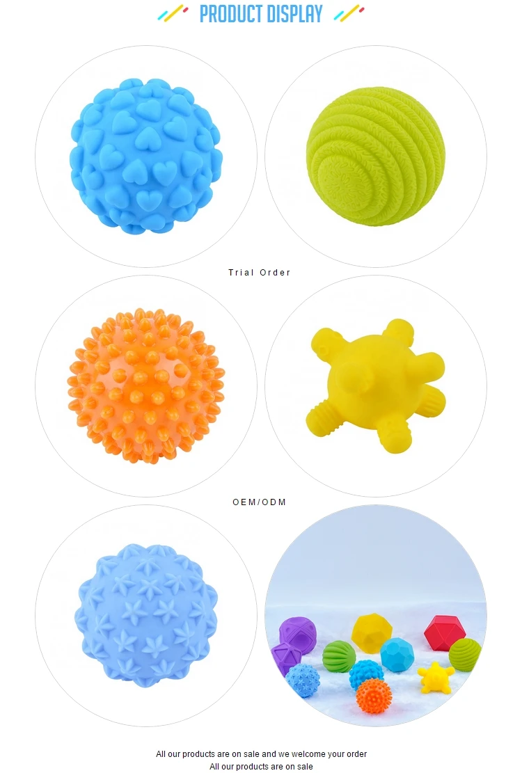 12pcs Sensory PVC Training Balls - Early Educational Toys