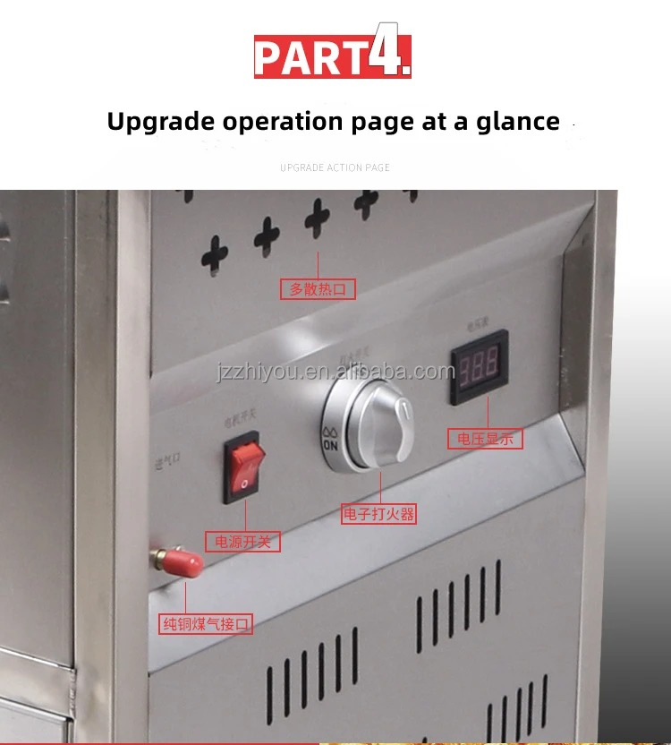 Simple Structure Small Size Gas Heating Caramel Popcorn Machine For ...