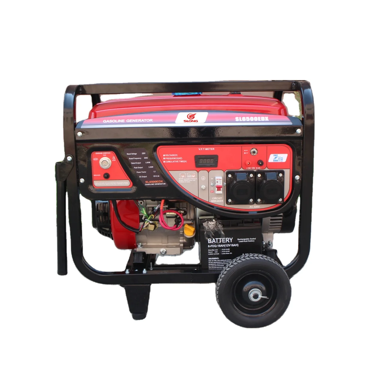 220 volt portable generator 5kw 6kw 7kw 8kw electric start with battery ...