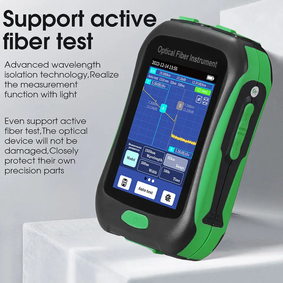 Fiber Reflectometer otdr Touch Screen OPM VFL OLS LED Tester mini otdr ...
