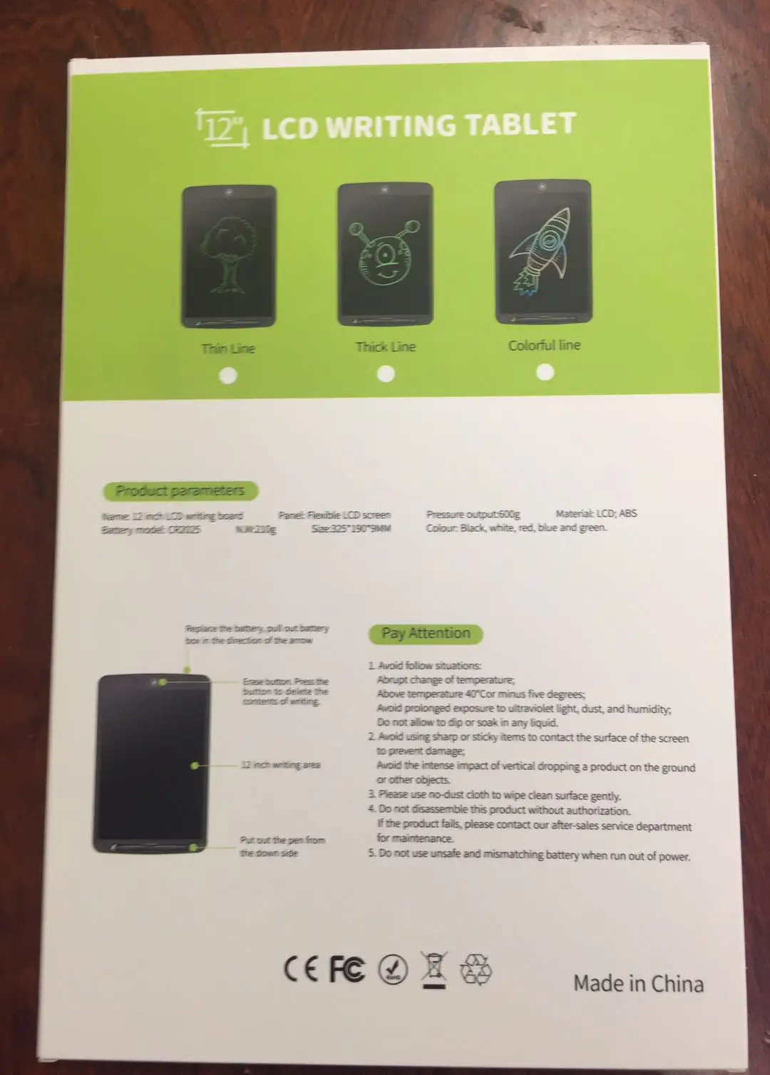 12 Inch Color Lcd Handwriting Board Children's Drawing Board Lcd ...