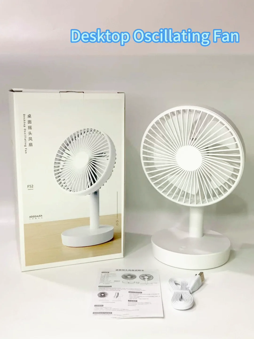 Usb Desk Fan Portable Table Air Circulation Fan Battery Powered Table ...