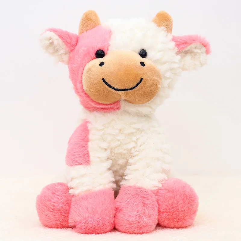 Alibaba.com: Cute Fluffy Cow Stuffed Animal Toy with Mesh Lining and PP ...
