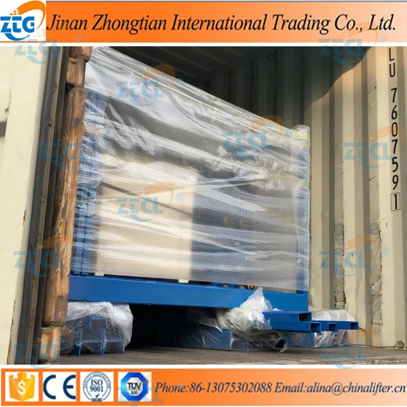 Electric Hydraulic Warehouse Cargo Lift Guide Rail Lift For Container ...
