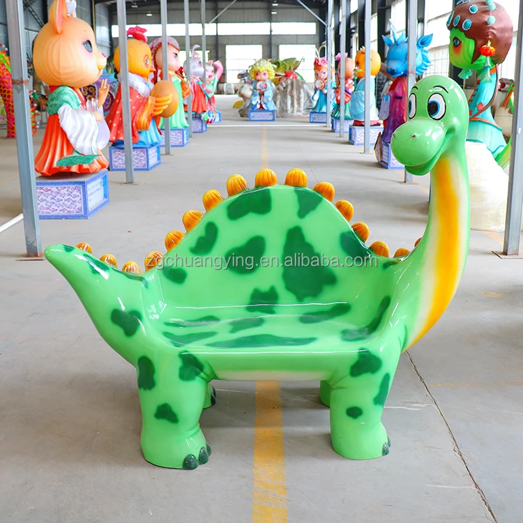Jurassic Dinosaur Park Decorations Realistic Cartoon Fiberglass ...