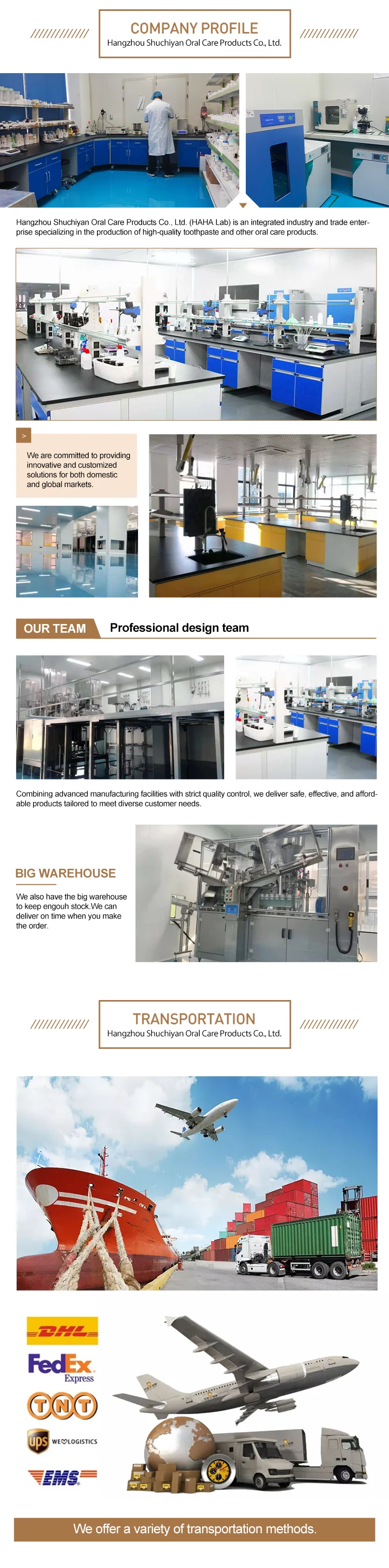 Product descriptions from the supplier