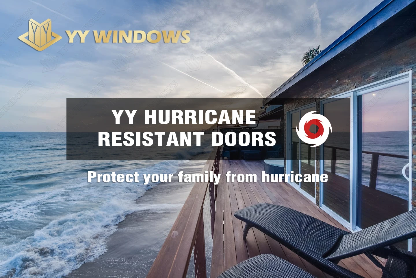 Miami-dade Approved NFRC Tempered Glass Aluminium Doors