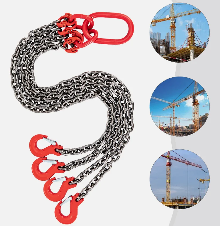 4 Leg Customized Rigging Hardware G80 Chain Link 45ft 40ft Container ...