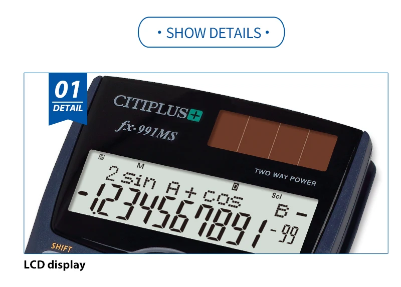 FX 991MS Calculator - Ideal for College and High School Math