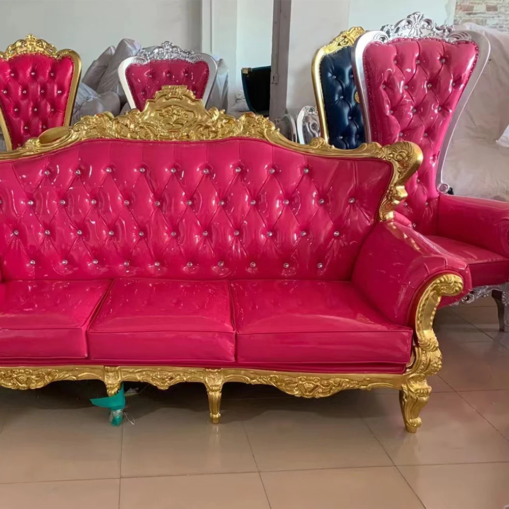 High Standard King And Queen Chairs Throne Sofa Royal Sofa Luxury ...