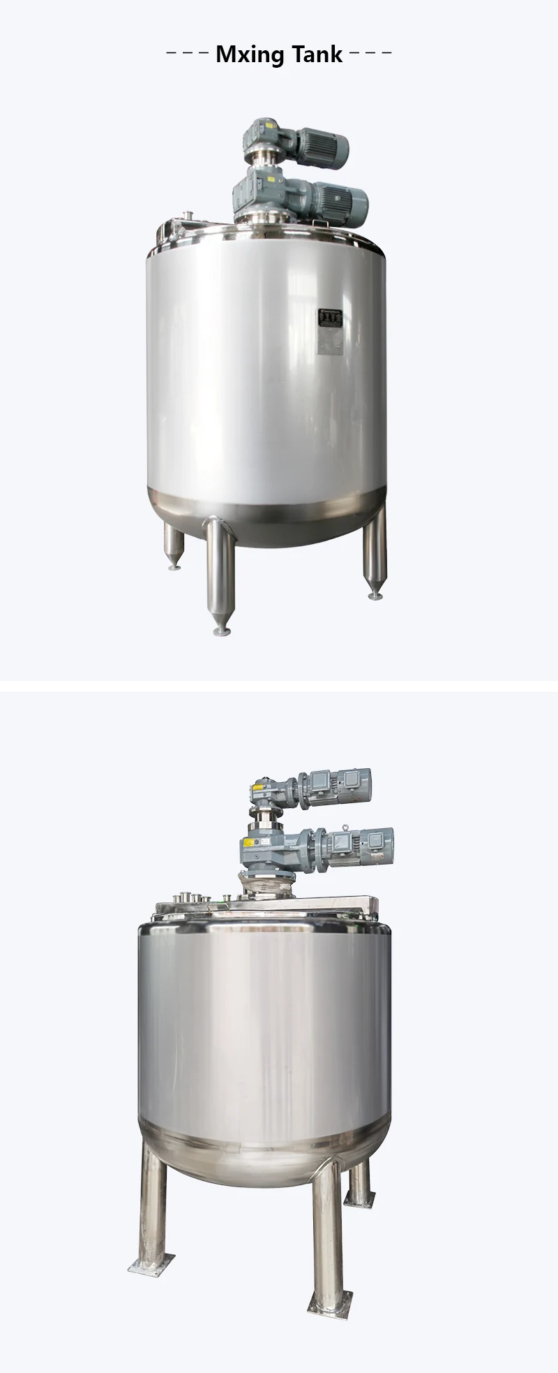 Electric Heating Mixing Tank With Agitator Stainless Steel Mixing Tank ...