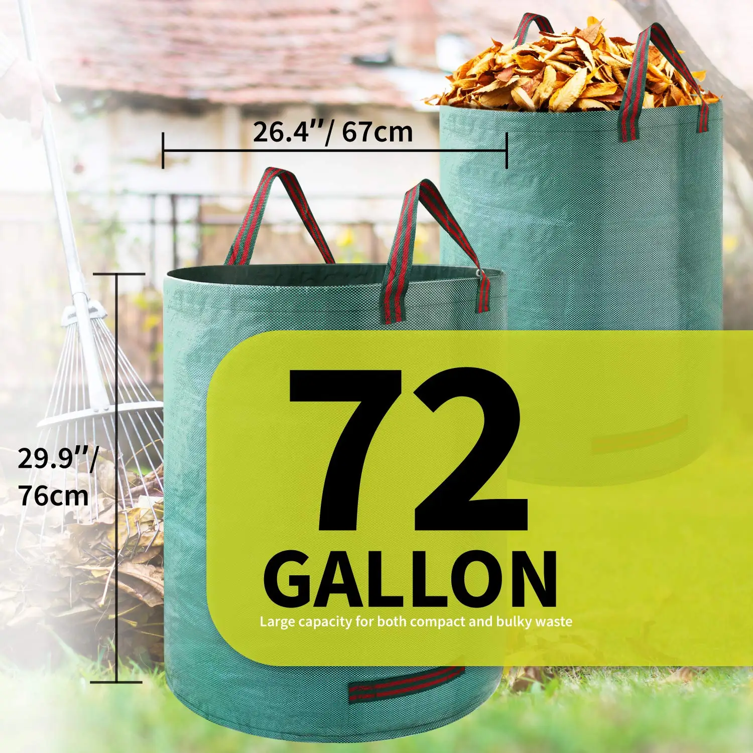 Durable 500L Garden Waste Bags - Ideal for Yard Cleanup