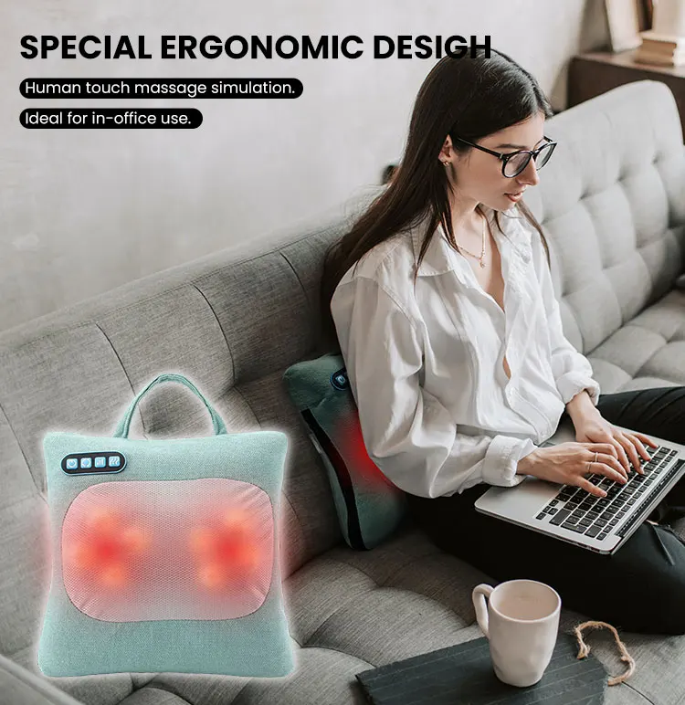 Portable Body Massager Battery Operated Neck Back Support Kneading ...