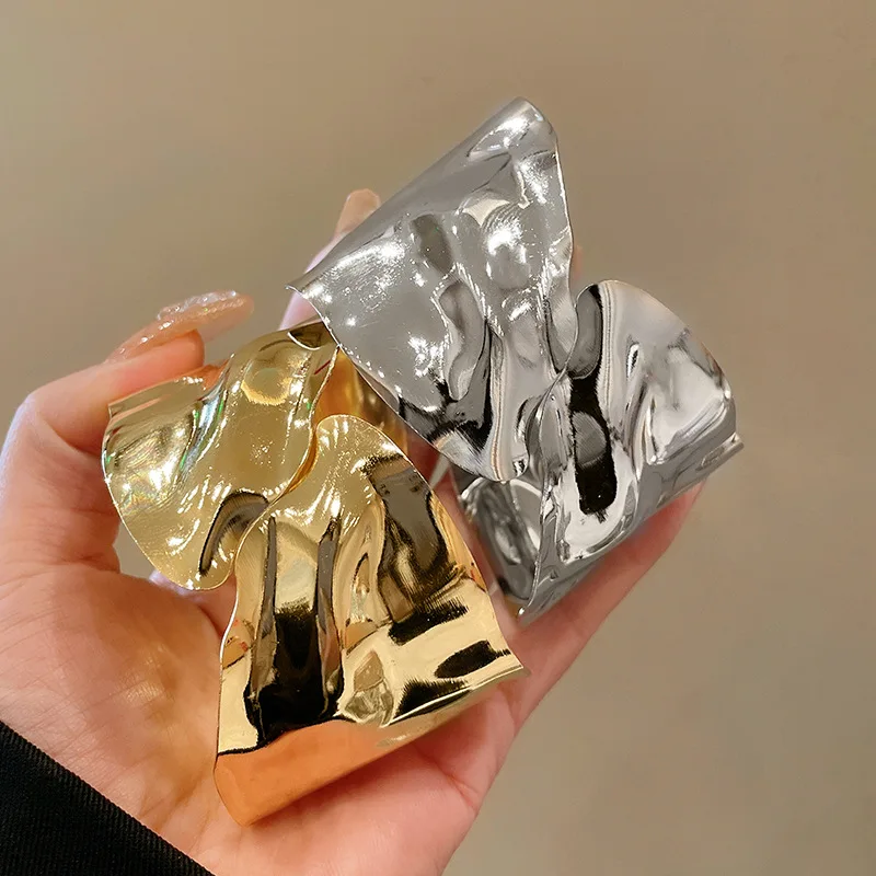 2024 New Arrival Fashion Jewelry Metal irregular geometric opening ...