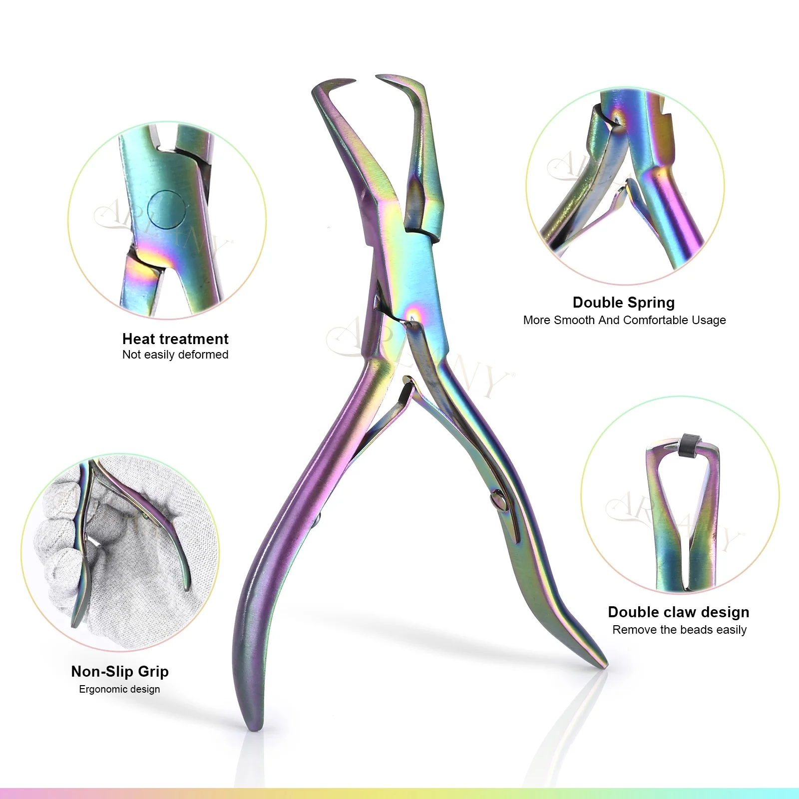 ARLANY Hair Extension Plier Set Hair Extension Application Remover ...