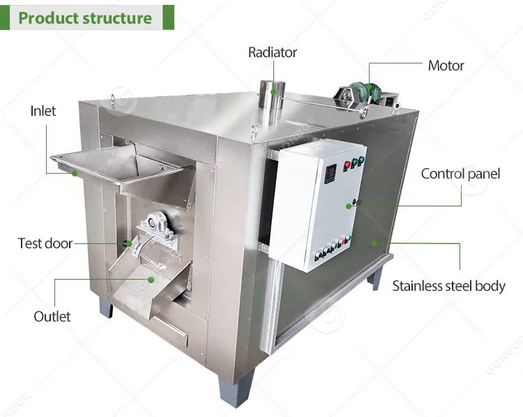 Paddy Professional Electric Tea Roaster Cocoa Bean Peanut In Shell ...