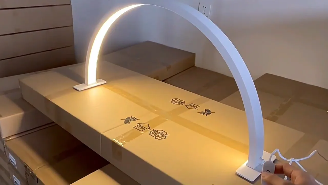 Newest Crystal Led Luna Lash Light 28inch Diamond Half Moon Arc Light ...