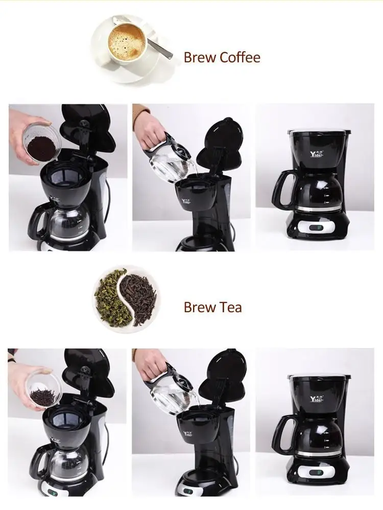 10 Cups Tea Coffee Maker Machine And Home Small Portable Manual Drip ...