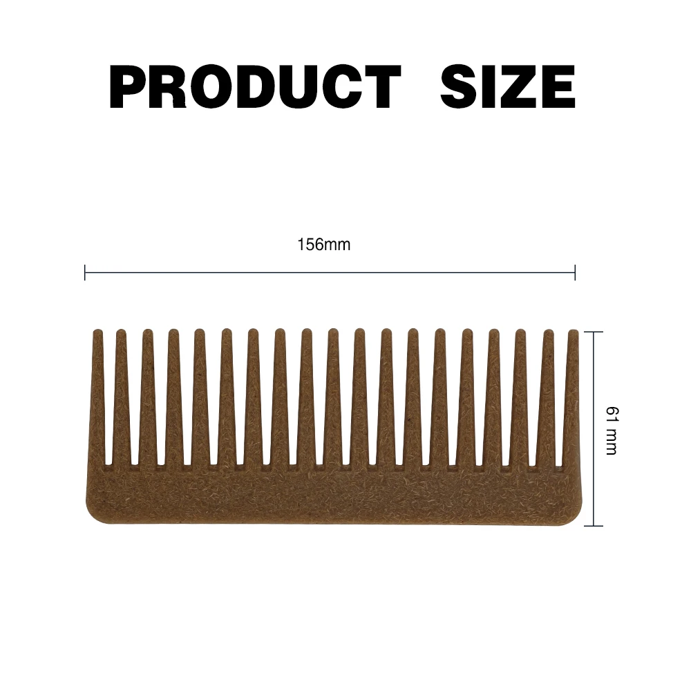 Custom Coconut Plant Fiber Biodegradable Pocket Wide Tooth Comb - Buy ...