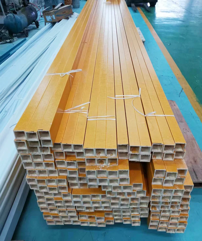 Yellow FRP Fiberglass Handrail Fence Fitting Elbow Tee Cross Angle Tube ...