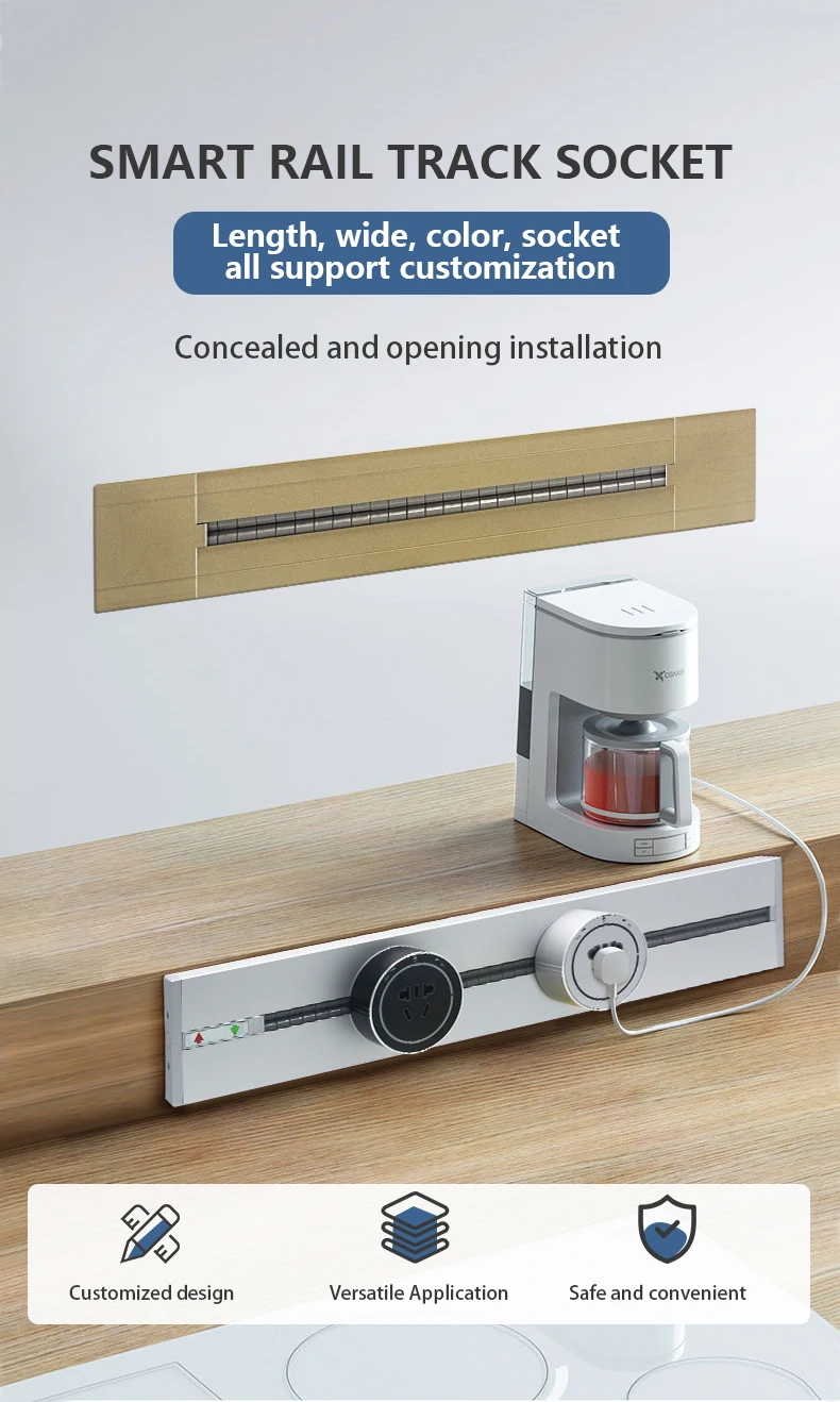 Hot Selling Desk Power Electrical System Rail Track Socket Hidden ...